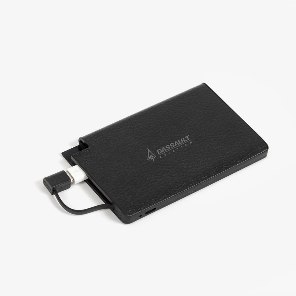 Extra Slim Leather Power Bank — Dassault Aviation | AME
