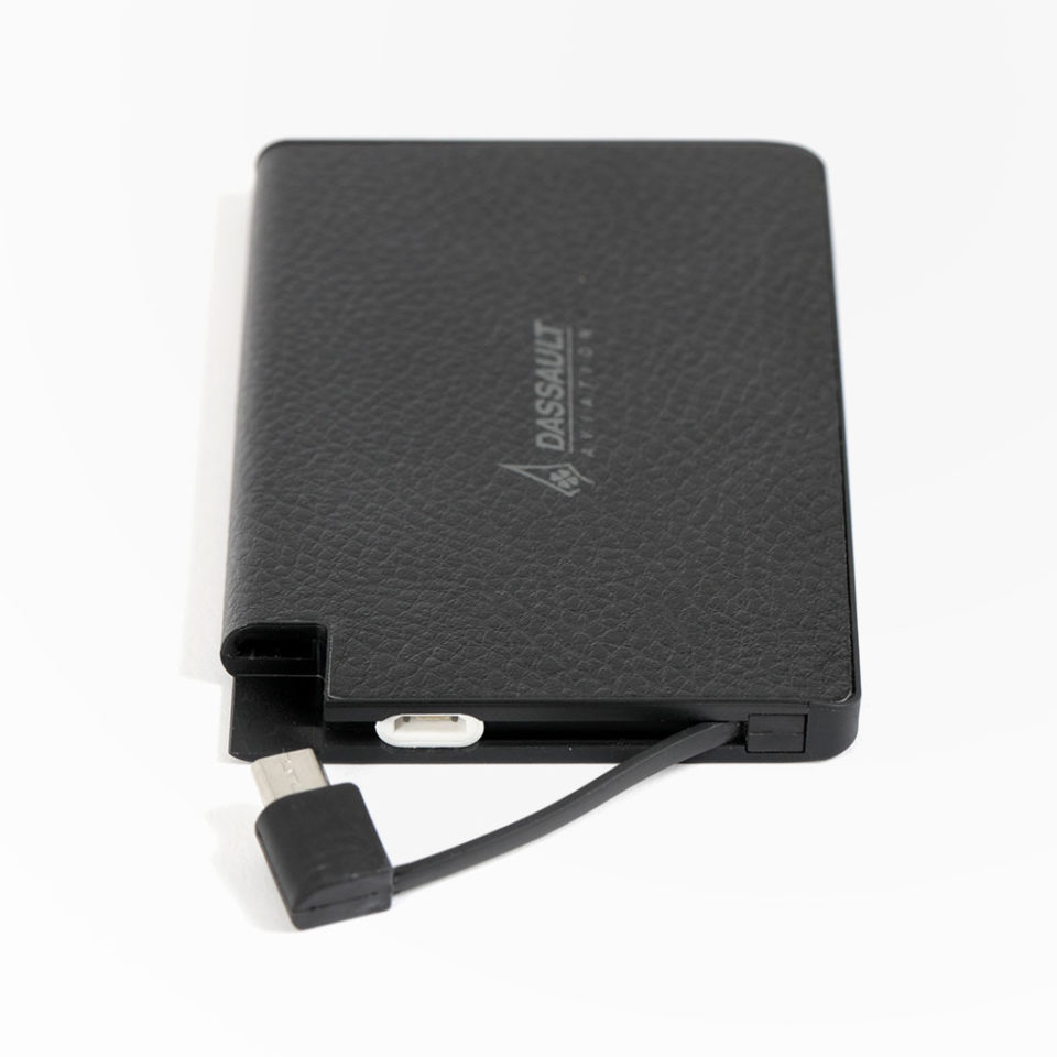 Extra Slim Leather Power Bank — Dassault Aviation | AME