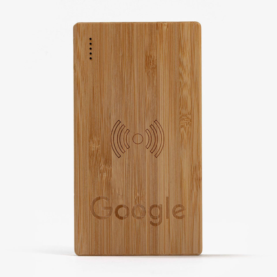Wireless Bamboo Power Bank — Google | AME